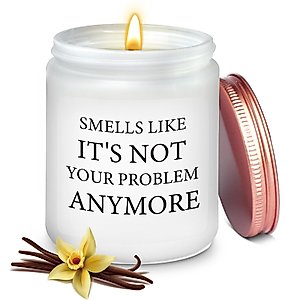 Retirement Gifts for Women, Funny Going Away Leaving New Job Retirement Gifts for Coworkers Boss Teacher Nurse Colleague, Farewell Goodbye Divorce Gifts for Women Friend, Vanilla Scented Candles
