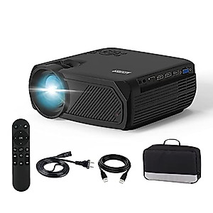 Living Enrichment Mini Projector with Bluetooth, Upgraded 1080P HD Supported Portable Movie Projector 9500L, Portable Projector with Carry Bag, Compatible with HDMI VGA USB for Home Outdoor Movies