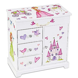 Jewelkeeper Unicorn Musical Jewelry Box with 3 Pullout Drawers, Fairy Princess and Castle Design, Dance of the Sugar Plum Fairy Tune