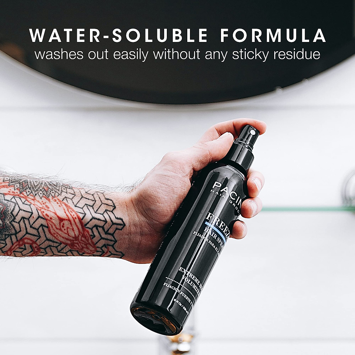 Pacinos Freeze Hair Spray - Extra Hold texture spray for All Hair Type - Professional Hair Setting & Finishing Spray for Maximum Volume