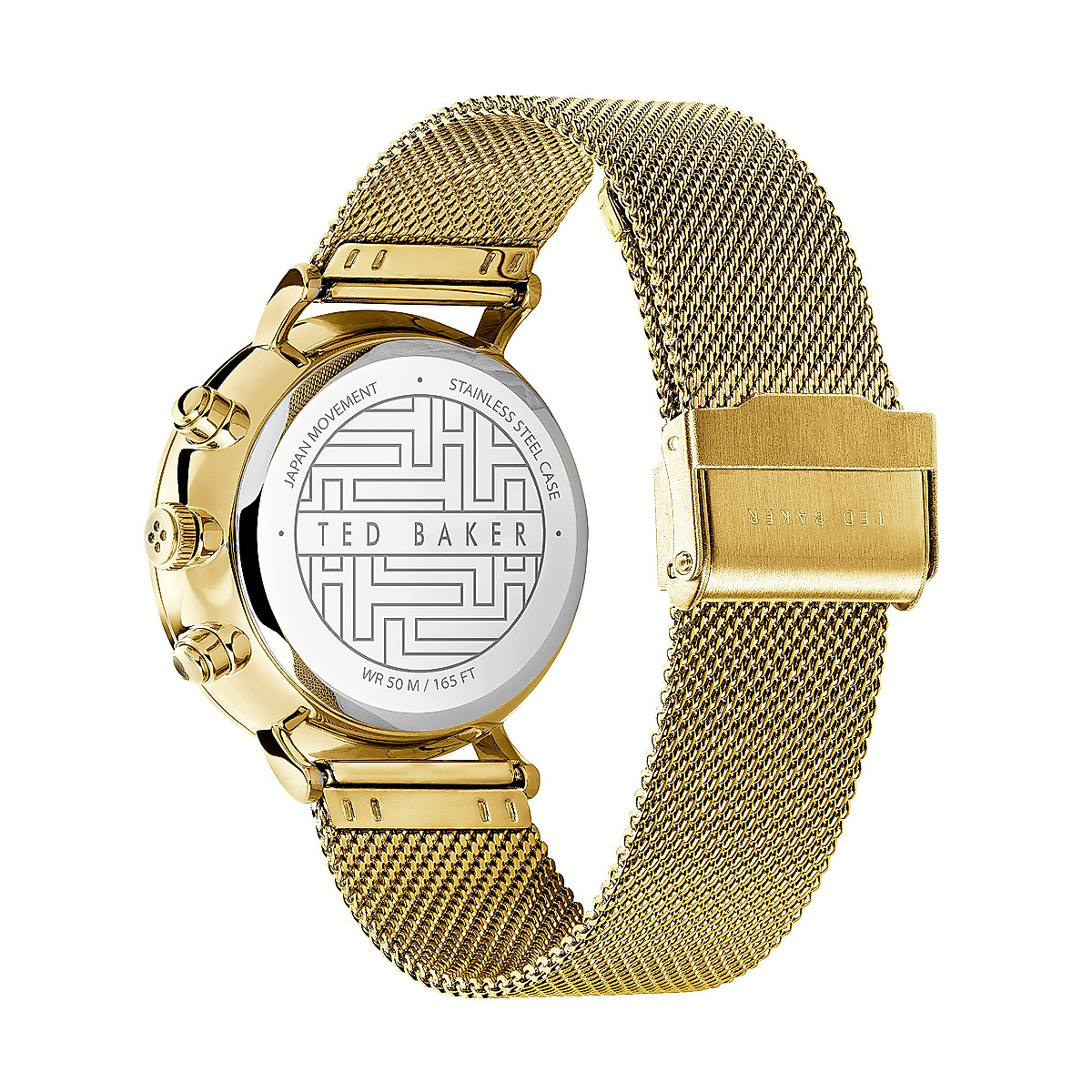 Ted Baker Mimosaa Chrono Men's Stainless Steel Yellow-Gold Mesh Band Watch (Model: BKPMMS118)