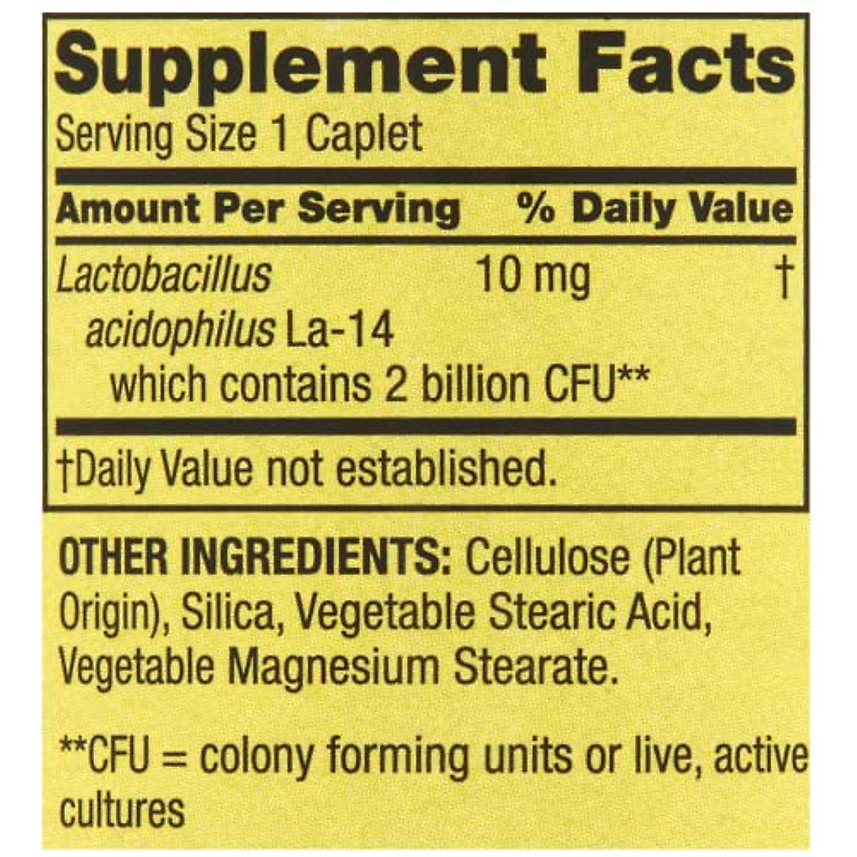 Spring Valley Probiotic Acidophilus 100ct Digestive Health
