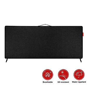 Pcinfuns Outdoor Bench Cushions,48 x 18 x 3 Inch Patio Furniture Water-Resistant Chair Cushion,Loveseat Garden Sofa Settee Couch Swing Pads with Handle and Adjustable Straps,Black