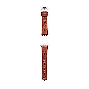 Fossil Men's Interchangeable Leather Band for Apple Watch 42/44/45/49mm, Color: Brown (Model: S420021)