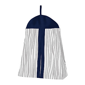 Navy Blue White and Gray Woodland Deer Print Boy Baby Bedding 11 Piece Crib Set