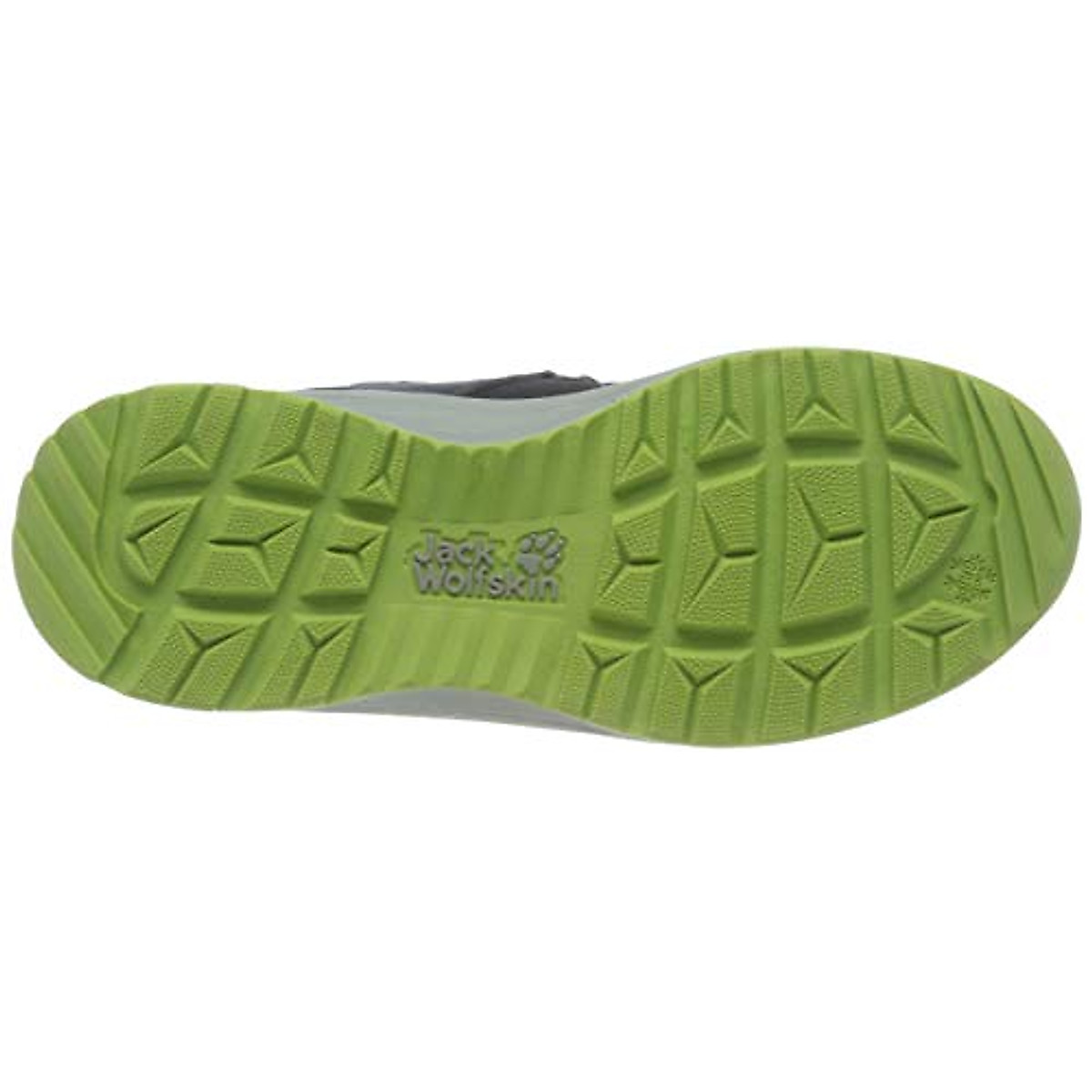 Jack Wolfskin Polar Bear Texapore Mid Hiking Boot, Blue/Lime, 12 US Unisex Big Kid