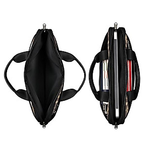 Retro Seamless Motifs Laptop Computer Bag Waterproof Shoulder Messenger Bag 13-15 inch Durable Laptop Tote Bag with Shoulder Strap Handle Lightweight Crossbody Briefcase