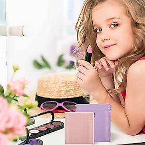 WSICSE 6 Pcs Lambskin Pocket Cosmetic Bag Squeeze Top, 3 Size Portable No Zipper Self-Closing Pouches for Purse Mini Bag Purse Small Makeup Pouch for Purse Cosmetics Headphones Jewelry