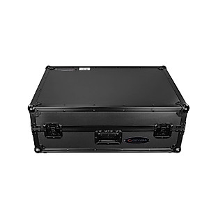 ODYSSEY FZGSPRIME4W2BL Denon Prime 4 Black Flight Case with Patented Glide Laptop Platform & 2U Rack Spaces