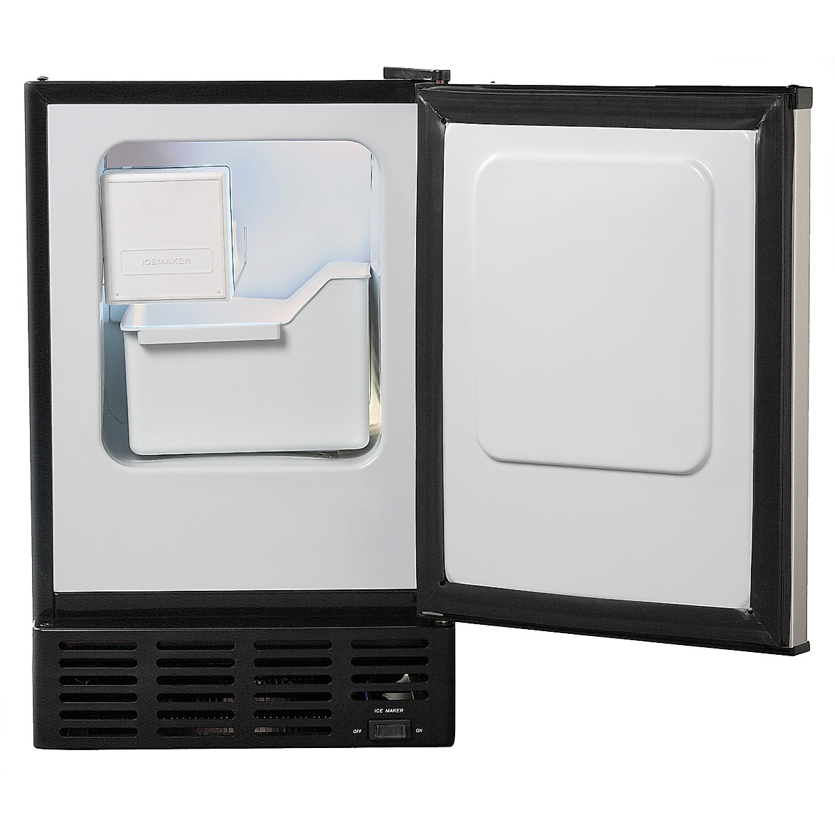 SPT IM-150USA Stainless Steel Undercounter Ice Maker with Freezer, No Drain Required