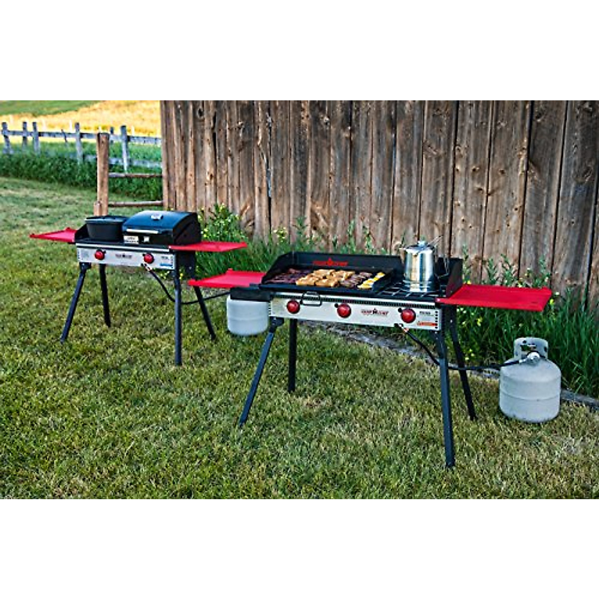 Camp Chef PRO60X Two-Burner Camp Stove with Professional SG30 Griddle - Bundle