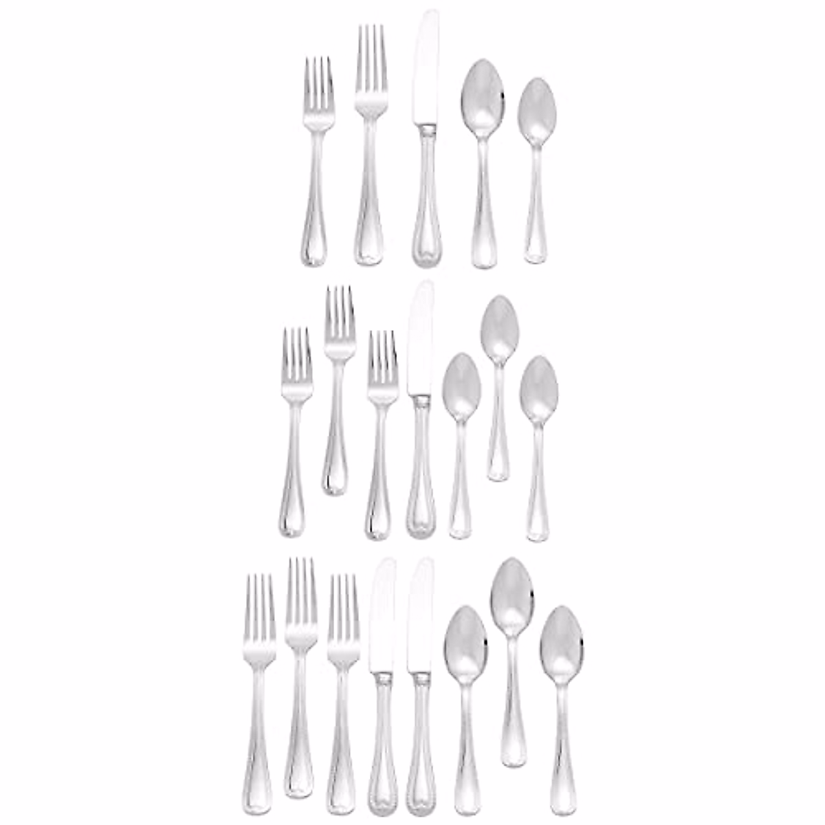 Lenox Vintage Jewel 20-Piece Flatware Set, 3.60 LB, Metallic