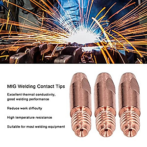 MIG Torch Contact Tips, Good Ductility Welding Nozzle 36KDx1.2 Replacement High Performance for Welder