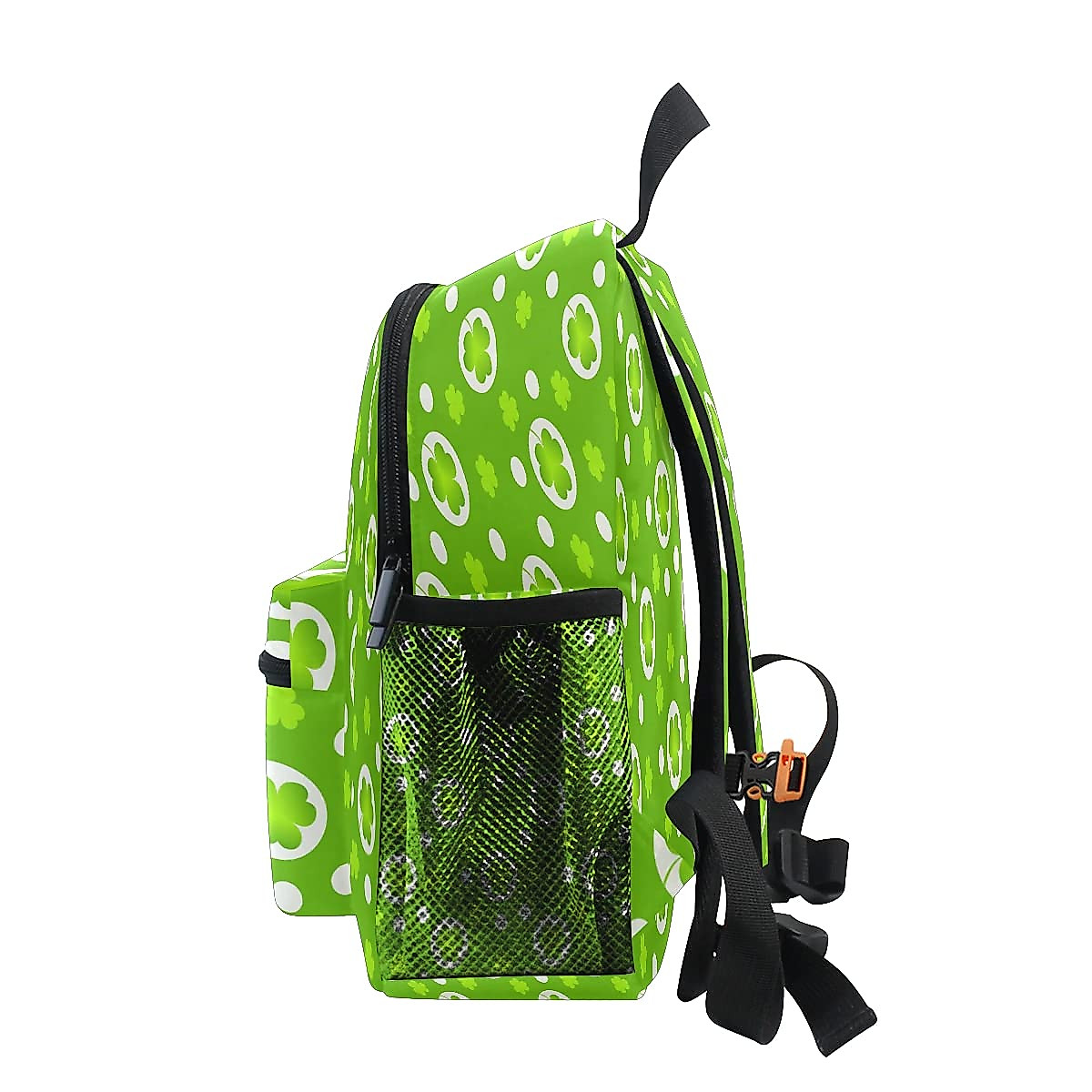 Lucky Clover St Patrick's Day Kids Backpack Boys Girls Toddler Bookbag for Elementary School Kindergarten Preschool Children Travel With Chest Strap