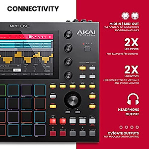 Akai Professional MPC One – Drum Machine, Sampler & MIDI Controller with Beat Pads, Synth Engines, Standalone Operation and Touch Display