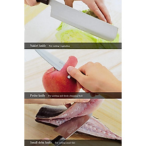 TSTADVANCE Kitchen Knife Set Of 5 Produced By Komei Nakamura Including Sushi Knife Japanese
