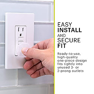 Power Gear Outlet Covers Baby Proofing Child Proof Plug Covers for Electrical Outlets Easy Install Outlet Plug Covers UL Listed Shock Prevention Clear 51175 30 Count