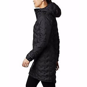 Columbia Women's Delta Ridge Long Down Jacket, Black, Large
