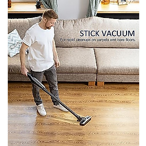 Handheld Vacuum Cleaner Cordless, 15000Pa Powerful Suction Cordless Stick Vacuum, Lightweight Electric Broom Rechargeable Handheld Vac, Portable Hand Held Vacuum for Hardwood Floor Car Pet Hair