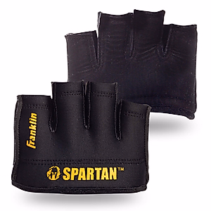 Franklin Sports Spartan Race Minimalist Premium OCR Glove Pair, Black/Gold - Adult Small