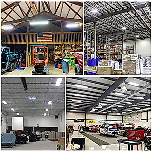 hykolity 2 Pack LED Linear High Bay Shop Light, 1.5FT 210W LED Shop Light Fixture, 27300lm 130LM/W, 100-277V, 0-10V Dim, 5000K Warehouse Lighting, ETL Approved, 5 Years Warranty