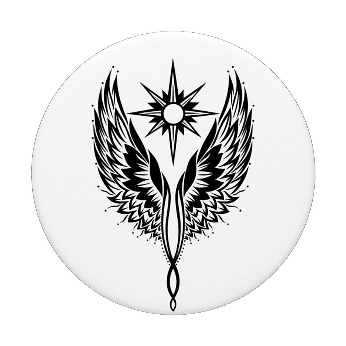 Angels Wings with Sun Guardian-Angel with Sun Rays PopSockets Swappable PopGrip