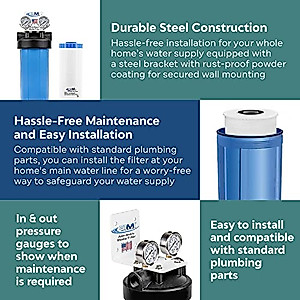 APPLIED MEMBRANES INC. Anti-Scale System for Tankless Water Heater and Whole-House Scale Protection | No-Scale Filter System with 4.5"x20" Filter