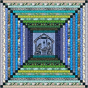 Material Maven Quilt Kit Christmas Miracle and Bright Tonal Strip Quilt/Beginner