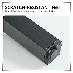 Ulax furniture 63 Inch Aluminum Outdoor Dining Table, 8-Person Patio Square Table with Umbrella Hole, Metal Legs & Adjustable Foot Pads