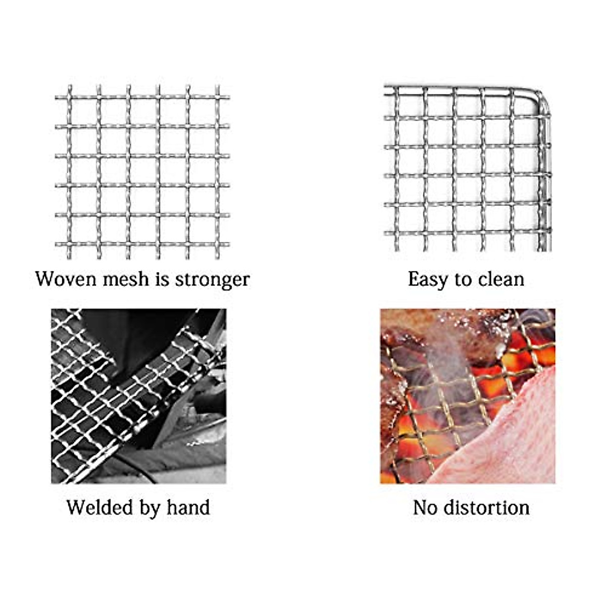 DZRZVD-The Bushcraft Backpacker's Grill Grate - Welded Stainless Steel Mesh (Upgrade Camping Fire Rated)-7.48"X12.6"
