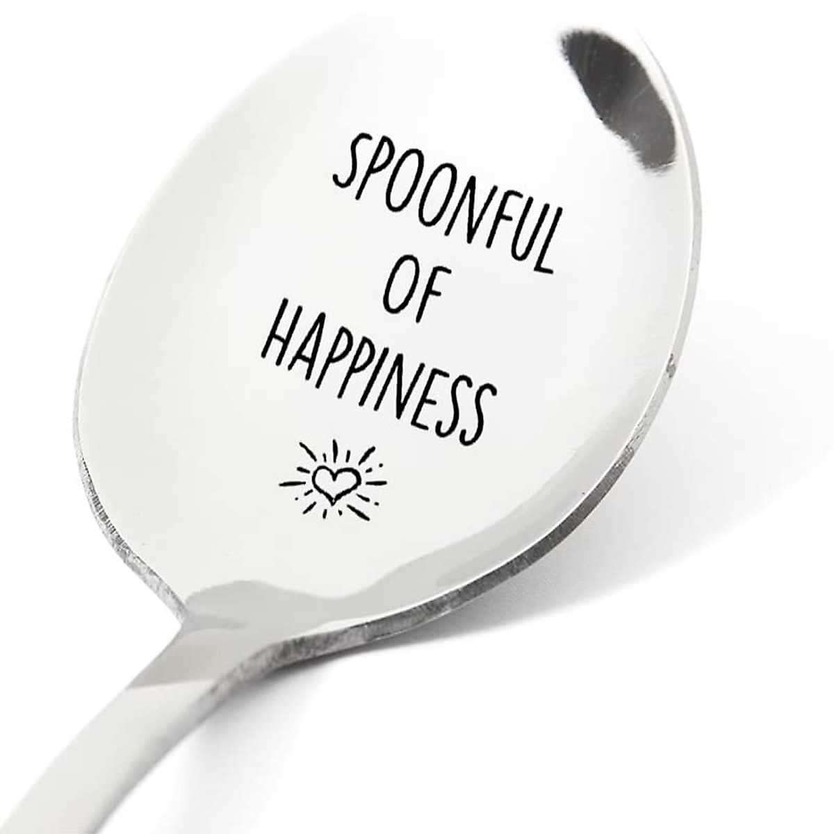 Best Friends Spoon Gifts for Women Men BFF Bestie Birthday Gift for Mom Dad Daughter Son Gifts Spoonful of Happiness Sugar Dessert Coffee Spoon for Coffee Tea Lover Gifts Engraved