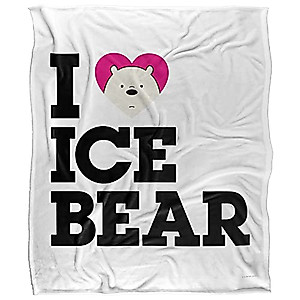 We Bare Bears Heart Ice Bear Officially Licensed Silky Touch Super Soft Throw Blanket 50" x 60"