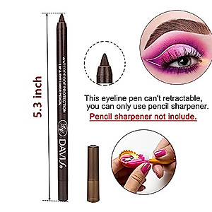 Go Ho 6 PCS Colorful Eyeshadow Eye Liners Set, Colored Eyeliner Pencils Pearl Eyeliner Kit Glitter Eye Liners for Women,Shimmer Metallic Eyeliner Pencil Professional Eye Color & lip Liner Makeup