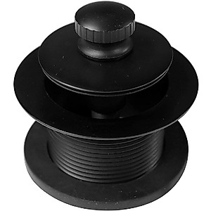 Westbrass D4972-12-62 1-1/2" Bath Waste & Overflow Assembly with Pull Drain Stopper and Two-Hole Faceplate Top Elbow - SCH. 40 PVC, Matte Black (12-Pack)