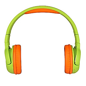 Contixo KB-5 Kids Headphones - Over The Ear Foldable Bluetooth Wireless Headphone for Kids - 85dB with Volume Limited - Toddler Headphones for Boys and Girls (Green+Orange)