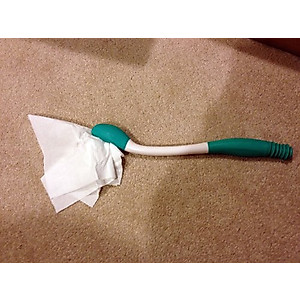 Jobar Long Reach Comfort Wipe, White & Teal