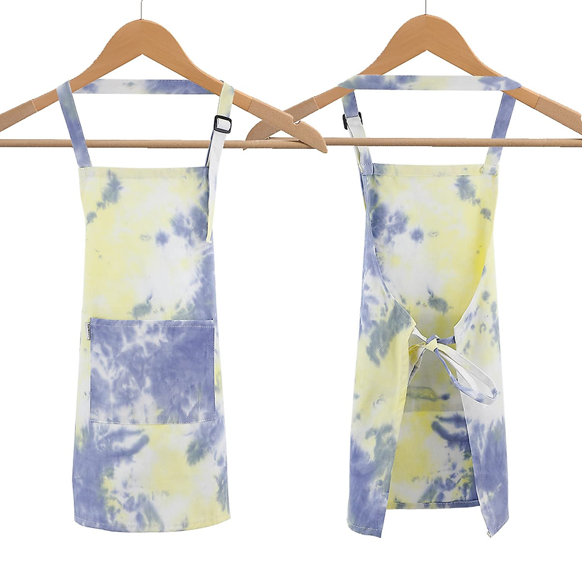 Lyzhiico 2Pcs Kids Apron Girls Chef Cooking Painting Cotton Apron For Boys Kitchen Baking Art Crafting Gardening With Pockets Bulk