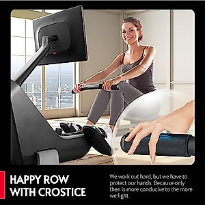 Handle Cover for Rowing Machine(NO Sliding), Compatible with Peloton Rower and Concept 2, Fits for Most Rowing Machine, Red Rowing Gloves Comfort, Rowing Grip, Row Without Pain, Strong Absorbent