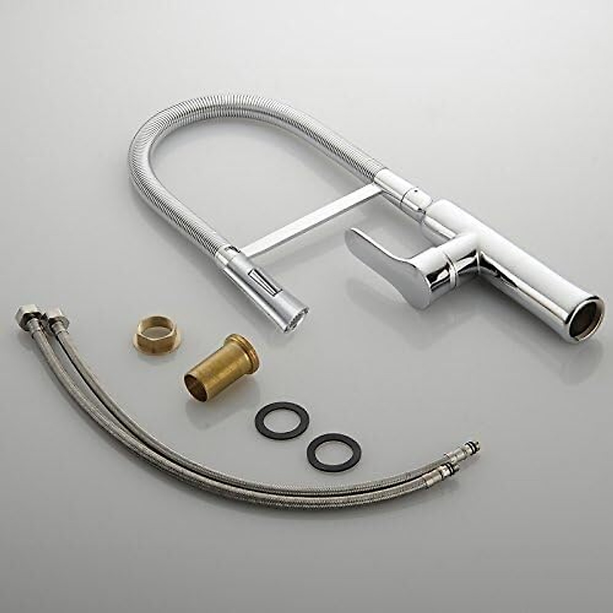 Sink Faucets, Kitchen Sink Faucet for Bar Farmhouse Commercial, Hot and Cold Water Kitchen Faucets, Chrome Basin Sink Square Taps Mixers