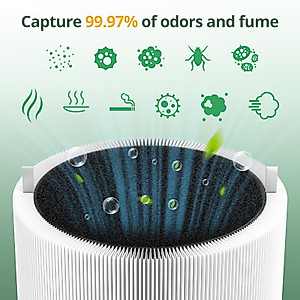 2 Pack 411i Max and 411a Max Replacement Filter,True HEPA H13 Filter, Compatible with Blue Pure 411i Max and 411a Max Air Purifier, Blueair Blue Pure F4MAX