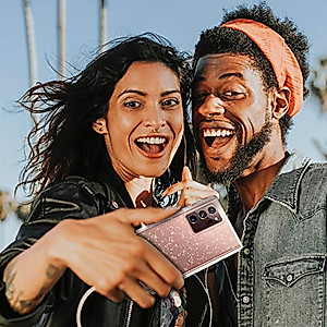 Coolwee Crystal Glitter Full Protective Case for Galaxy Note 20 Ultra 5G Heavy Duty Hybrid 3 in 1 Rugged Shockproof Women Girl Transparent for Samsung Galaxy Note 20 Ultra Shiny Clear Bling Sparkle