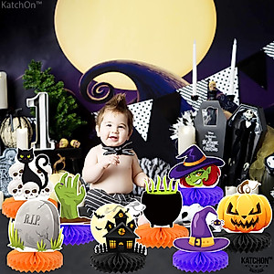 KatchOn, Halloween Centerpieces for Tables - Pack of 8 | Spooky Halloween Birthday Centerpiece for Halloween Table Decorations | Scary Halloween Centerpieces for Pumpkin Halloween Party Decorations