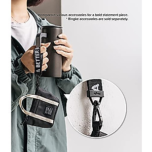 Ringke Mini Pouch Tote Bag Compatible with AirPods Pro Case and AirPods 3rd, 2nd, 1st Generation Case, Galaxy Buds Pouch, Universal Wireless Ear Buds Cover with Keychain for Women, Men - Black