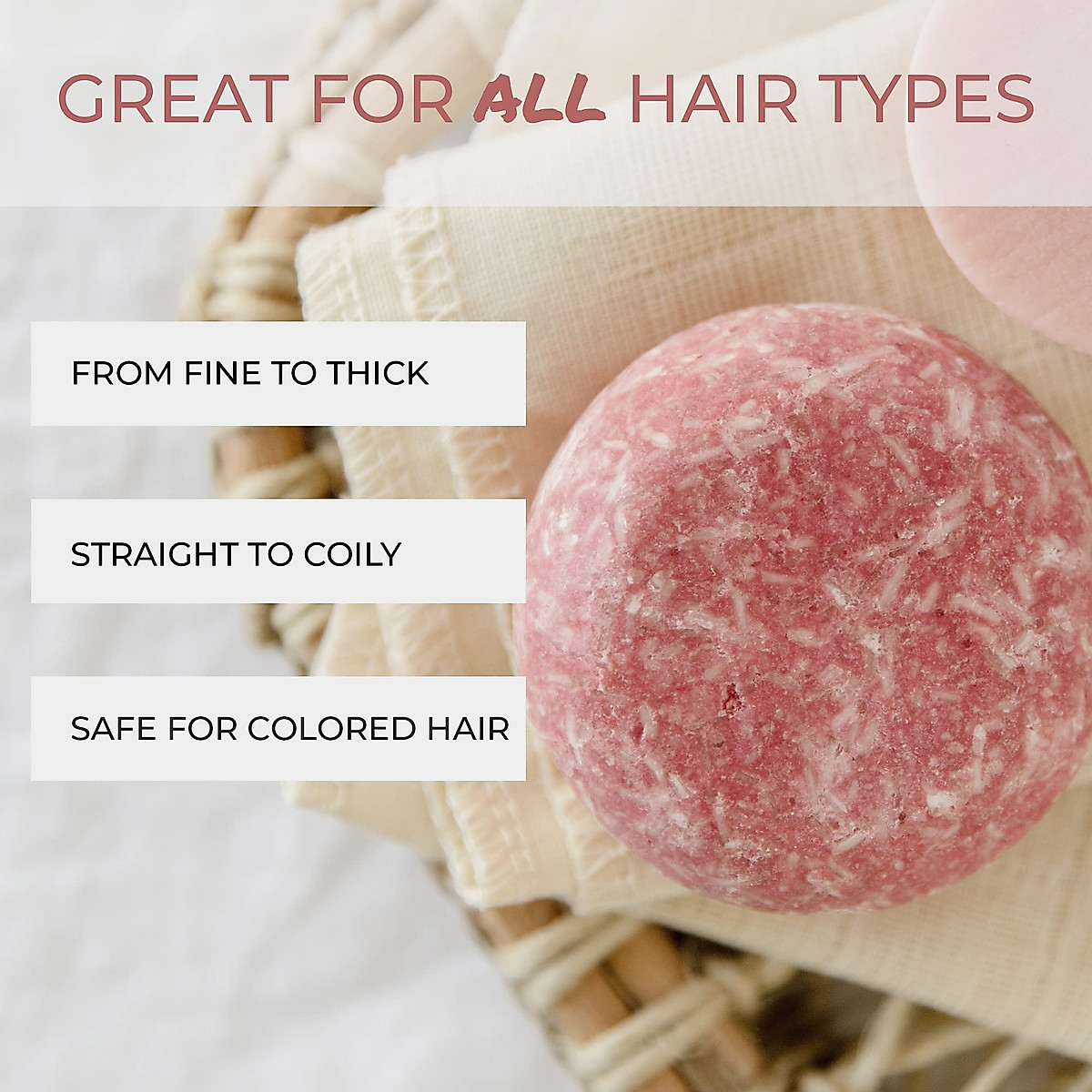 Suds & Co. Solid Shampoo Bar, Zero Waste Shampoo, Natural Shampoo Bar Soap, Sustainable, Eco-Friendly Hair Care - Blossom, 3.0 Ounce