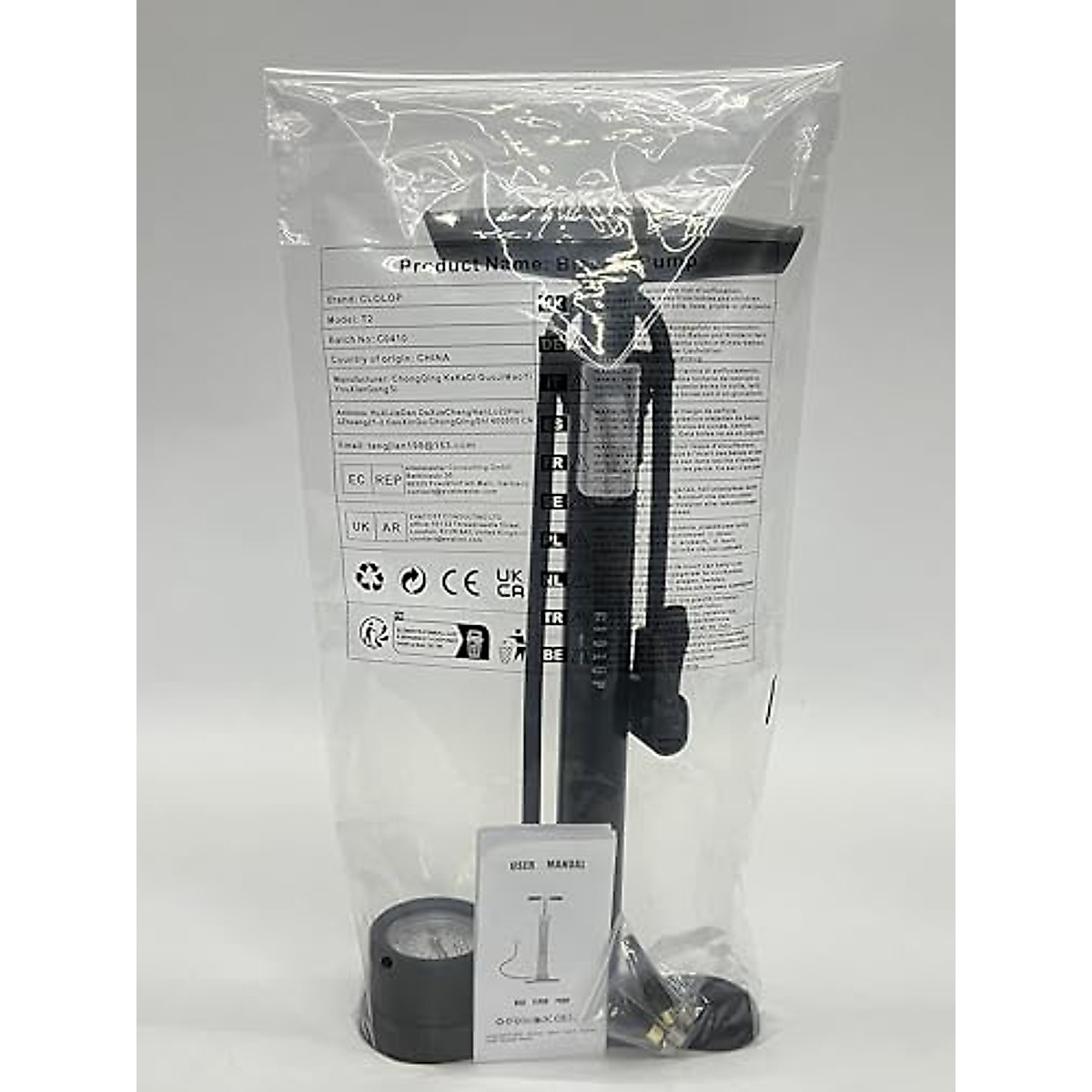 CLOLOP Bike Floor Pump Bike Pump High Pressure 160 PSI,Bicycle Pump with Air Ball Pump Inflator Fits Schrader and Presta Valve