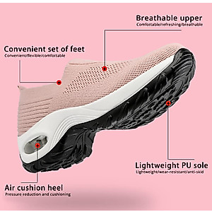 STUNAHOME Womens Slip-On Orthopedic Walking Shoes Non Slip Sole Breathable Mesh and Comfort Cushioning Sporty and Lightweight Sneakers for Women