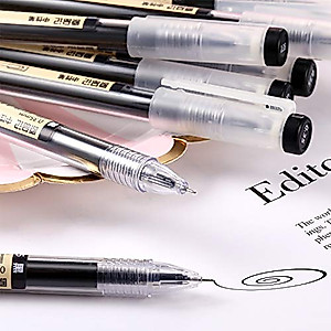 Chinco 0.35 mm Black Gel Ink Pen Extra-Fine Ballpoint Pen for Office School Stationery Supply (24 Pieces)