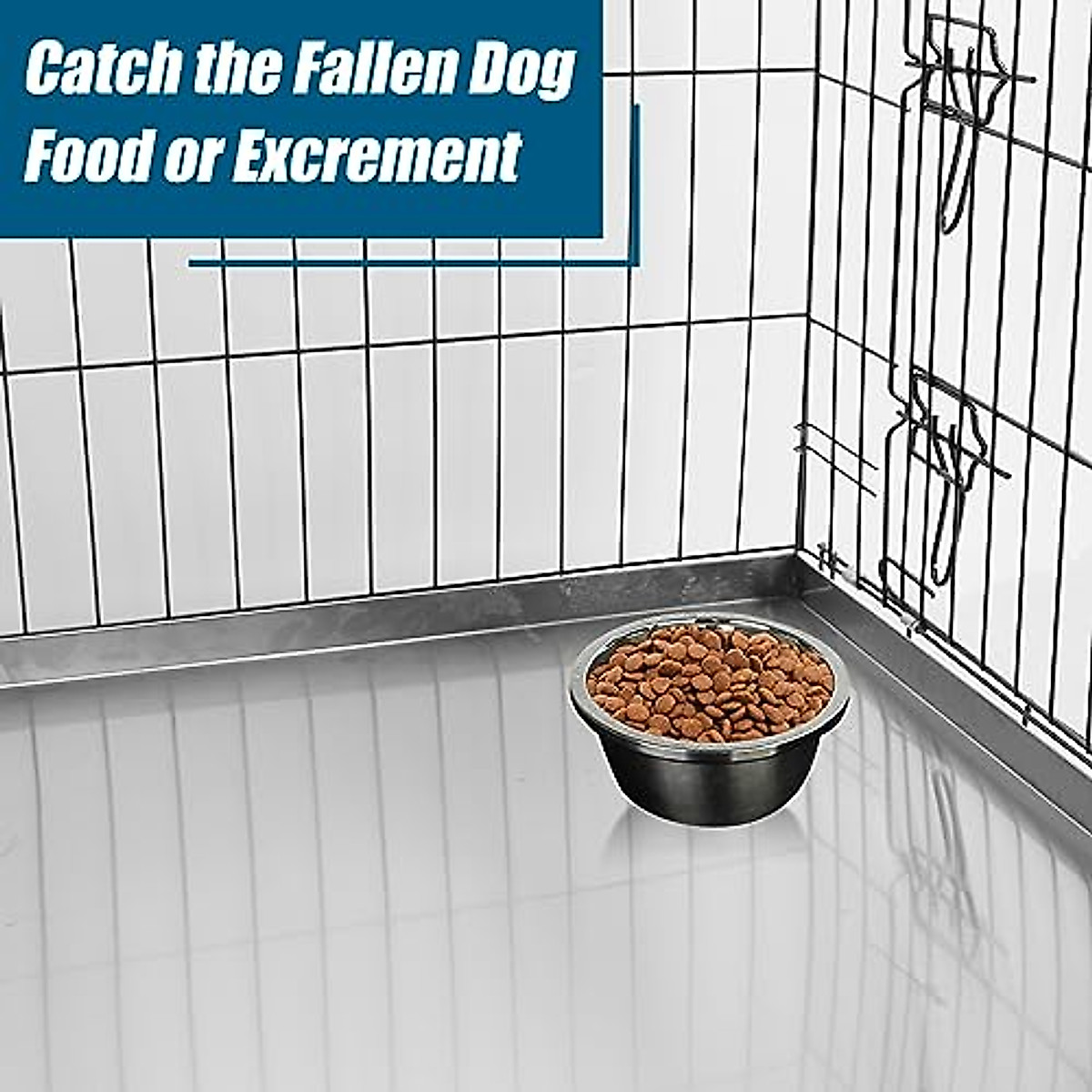 Confote Stainless Steel Replacement Tray for Dog Crate, 41.1"x26" Pet Cage Floor Pan Chew-Proof & Crack-Proof