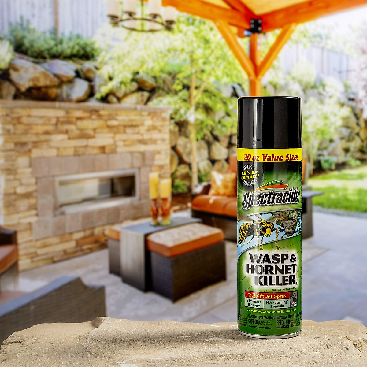 Spectracide Wasp & Hornet Killer, Kills Wasps & Hornets, 2 Count, 20 Ounce (Aerosol Spray)