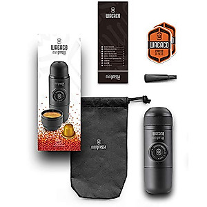 WACACO Minipresso NS, Portable Espresso Machine, Compatible Nespresso Original Capsules and Compatibles, Travel Coffee Maker, Manually Operated from Piston Action